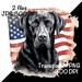 Black Lab Flag PNG Patriotic USA Labrador Flag Clipart American Dog ...