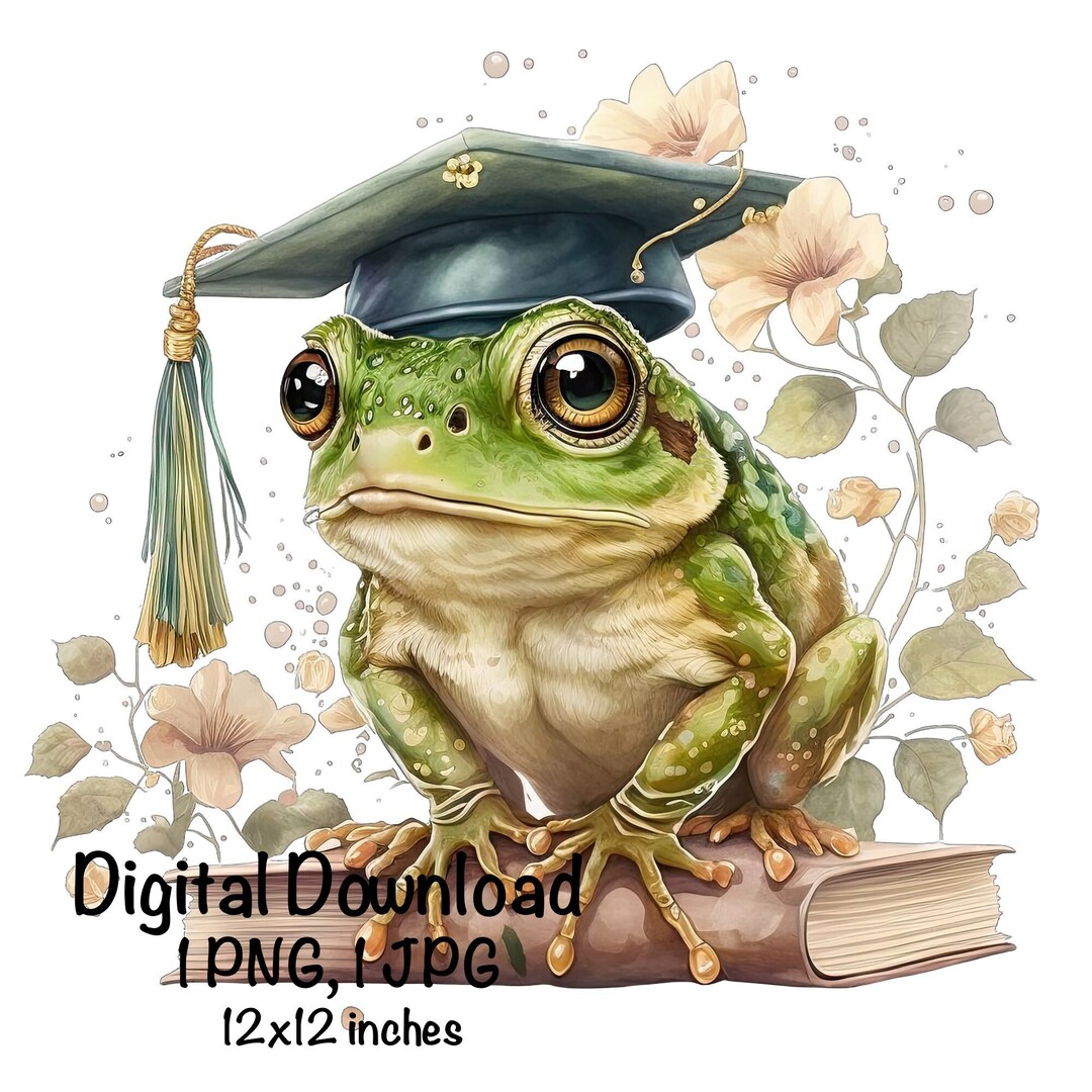 Linda rana Graduación clipart Woods Animales del bosque Rana PNG Rana ...