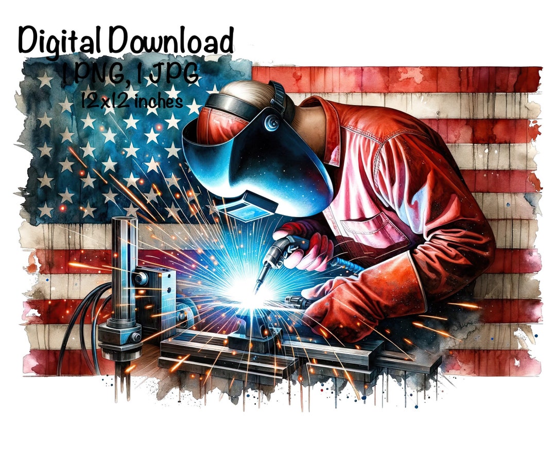 Welder Watercolor Welding Sublimation Iron Worker PNG Welder Welding ...