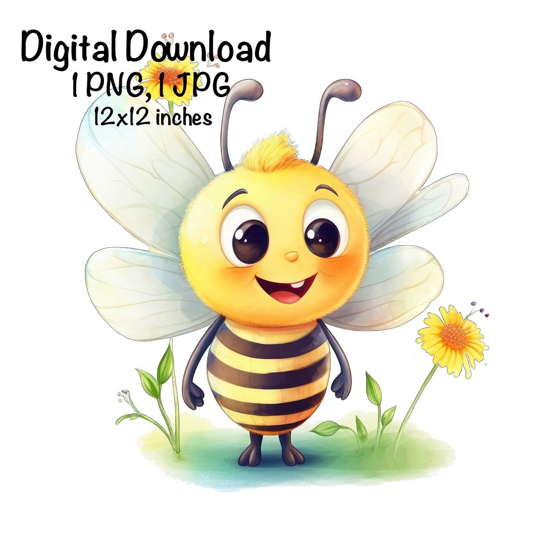 Honeybee, Cute Bee Clipart, Honey Bee Animals Bee PNG, Bee Daisy ...