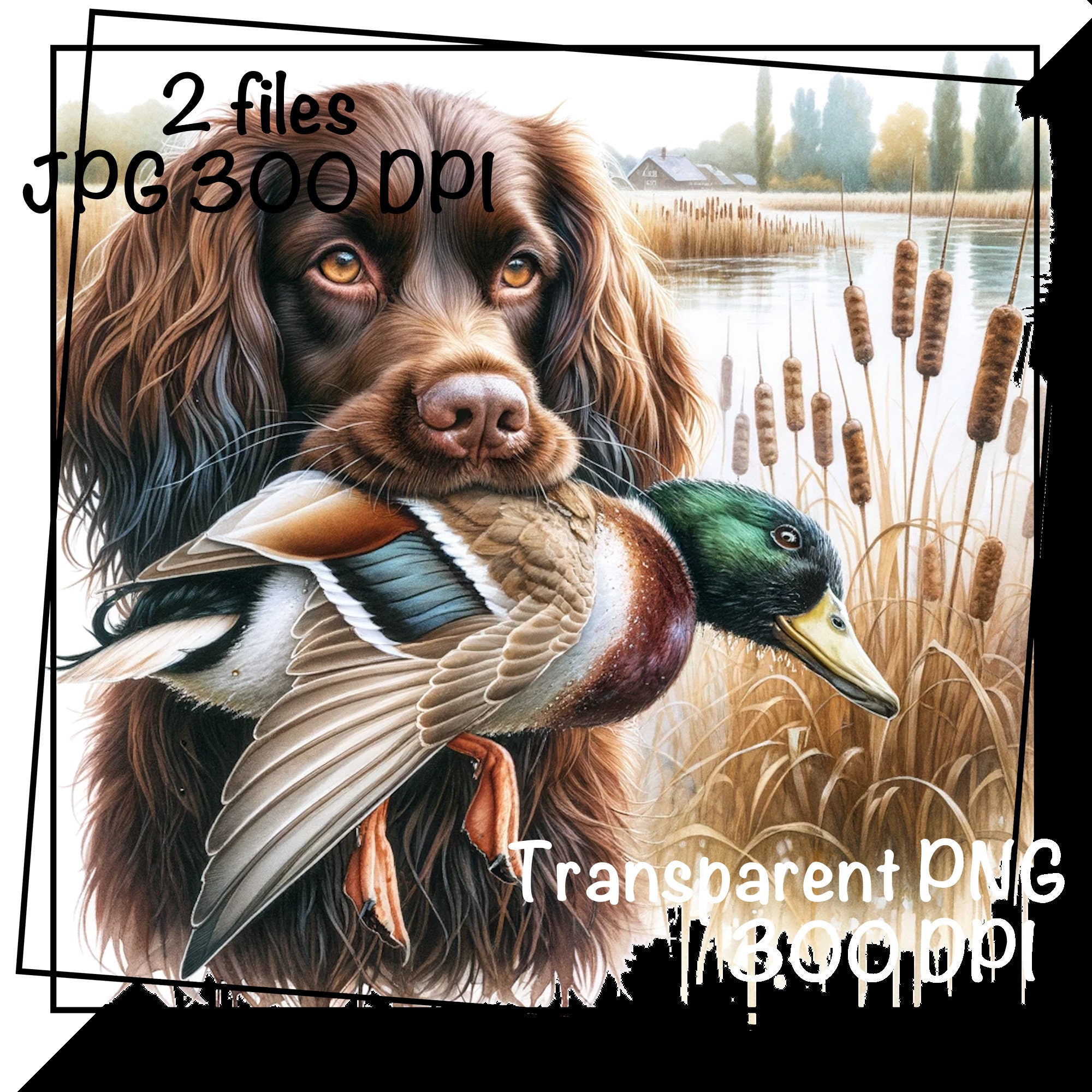 Boykin Dog PNG Duck Hunting Boykin Spaniel Dog PNG Commercial Use ...