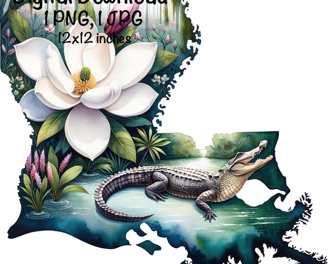 Louisiana State Map Png Sublimation Design, Louisiana State Bird Png ...
