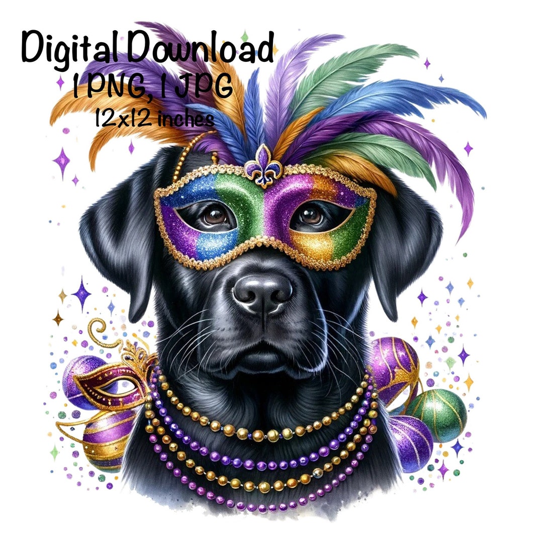 Mardi Gras Labrador PNG Mardi Gras Mask Clipart Mardi Gras Hunting PNG ...