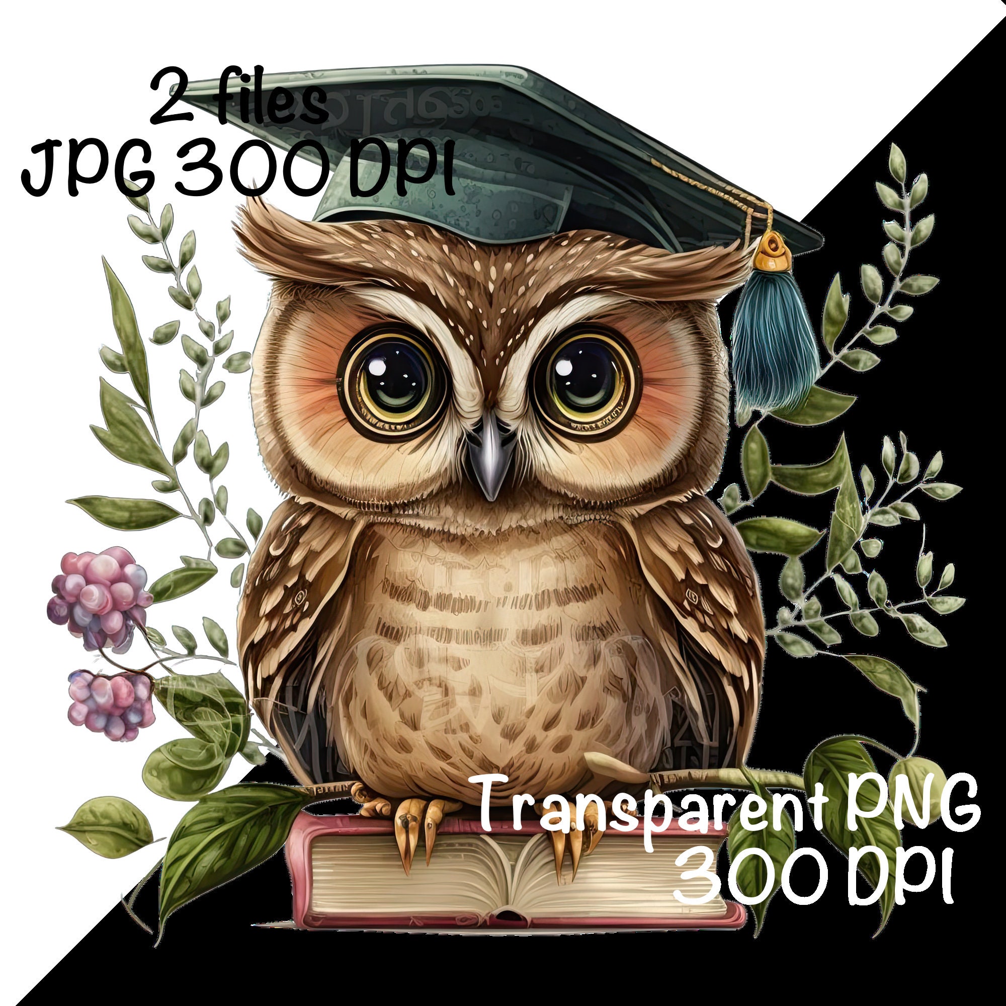 Graduation Owl Clipart Grad Student Owl PNG College Graduation - Etsy UK