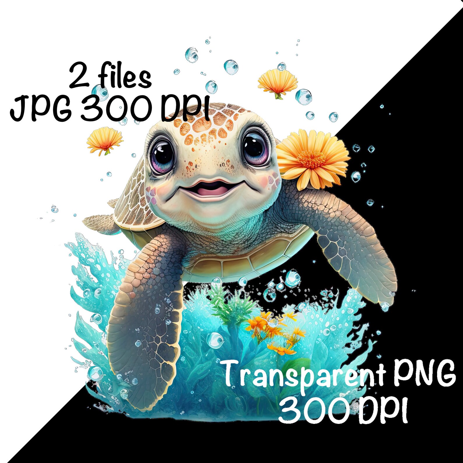Sea Turtle, Cute Sea Turtle Clipart, Ocean Animals Sea Turtle PNG, Sea ...