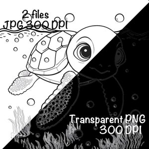 Sea Turtle, Cute Sea Turtle Laser Engraving Design, Ocean Animals Sea ...