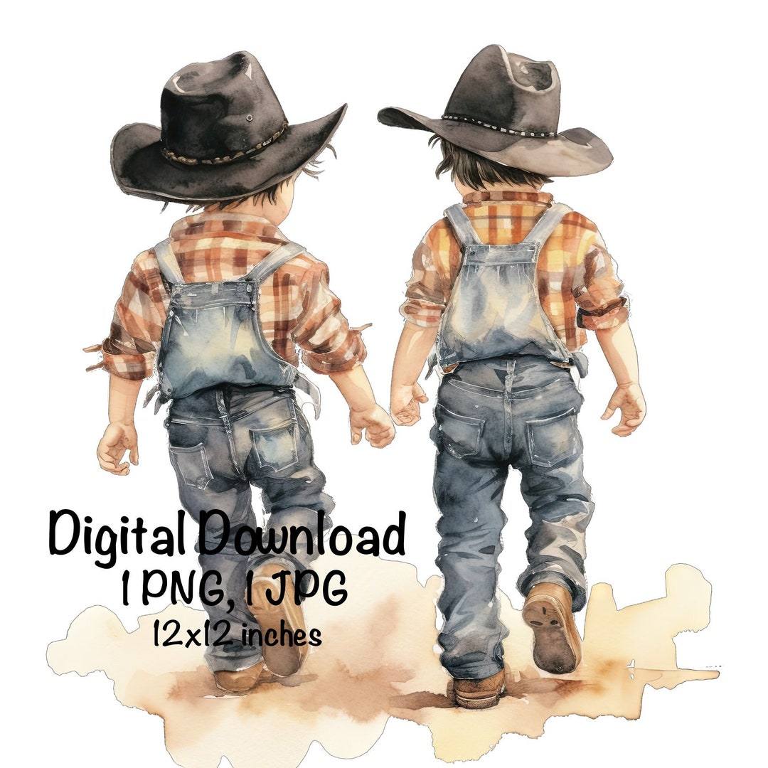 Cowboy Boys PNG Little Country Kids Cowboy Clipart PNG Digital Download ...