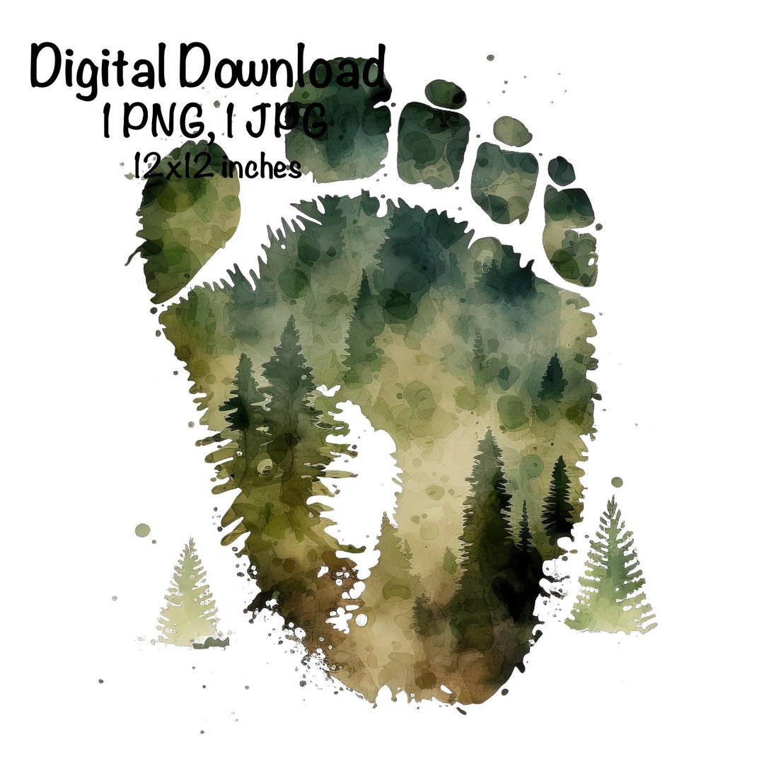 Bigfoot PNG, Bigfoot Footprint PNG, Big Foot Sublimation, Sasquatch Png ...