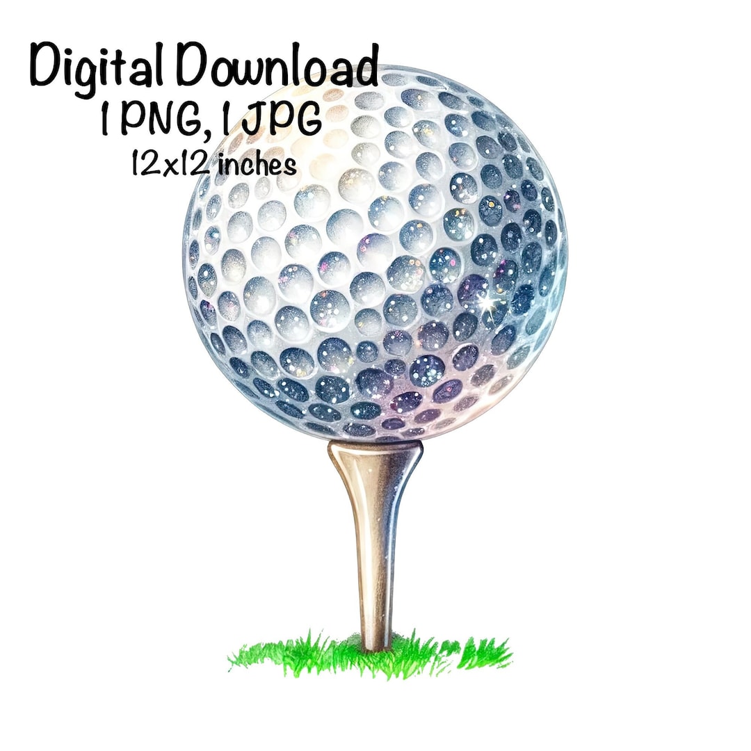 Glitter Golf Ball PNG | Sparkle Golf Sublimation | Girls Golf Coach PNG ...