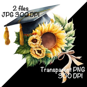 Graduation Cap Watercolor College High School Graduation Clipart ...