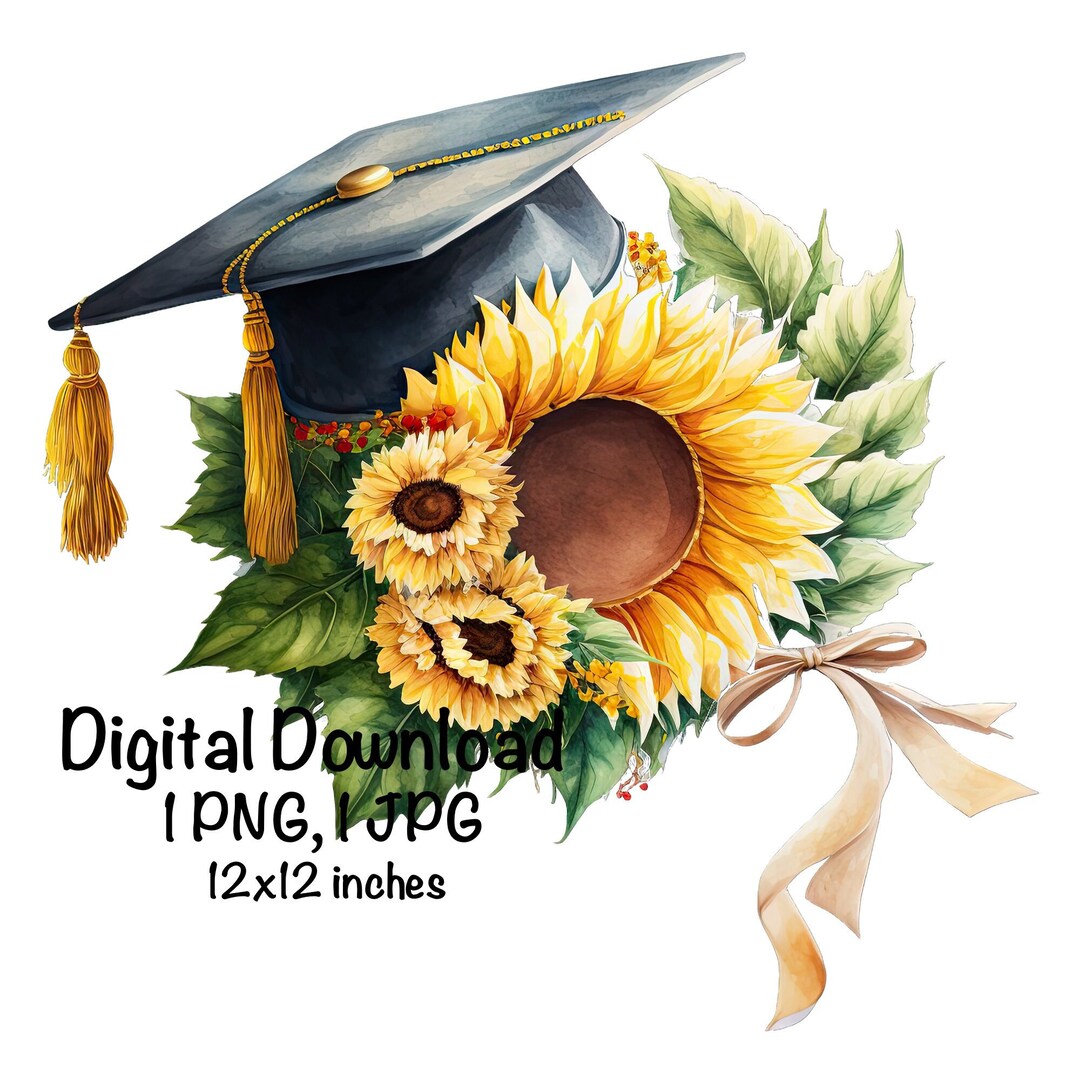 Graduation Cap Watercolor College High School Graduation Clipart ...