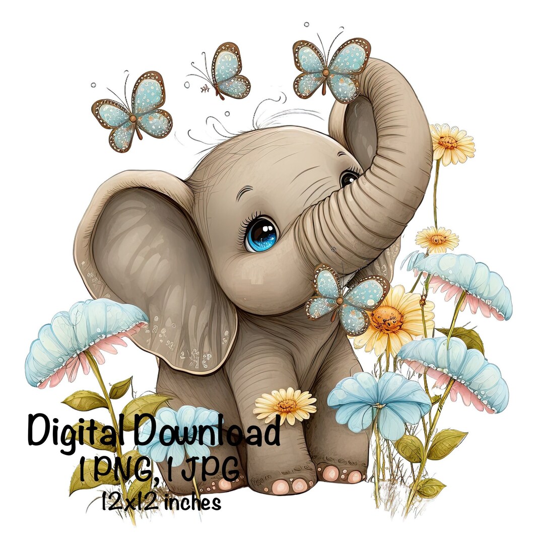 Elephant, Cute Elephant Clipart, Safari Animals Elephant PNG, Elephant ...