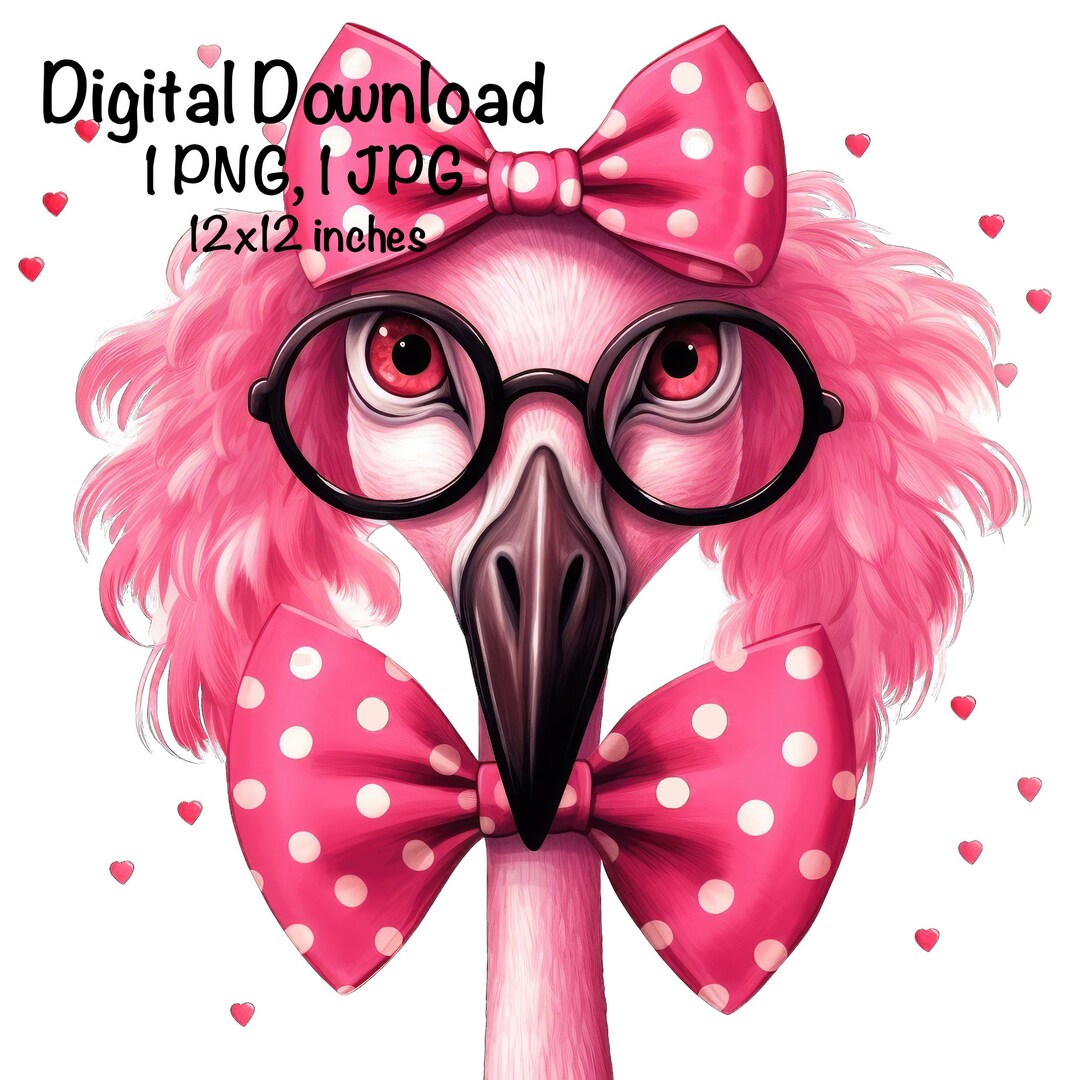 Funny Flamingo PNG, Cute Flamingo Sublimation, Flamingo Wearing ...