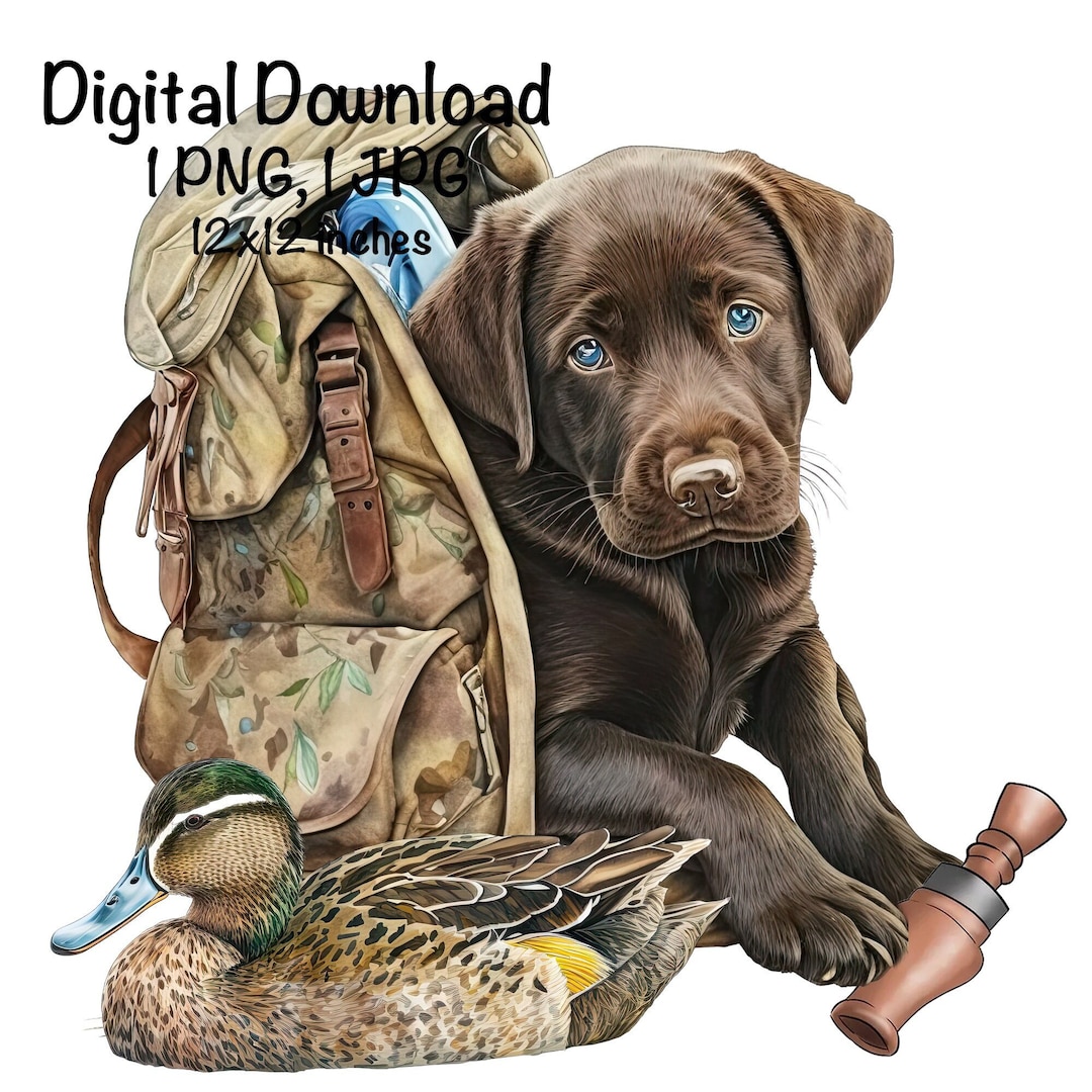 Labrador Puppy Watercolor Clipart Cute Lab Dog in a Backpack Baby ...