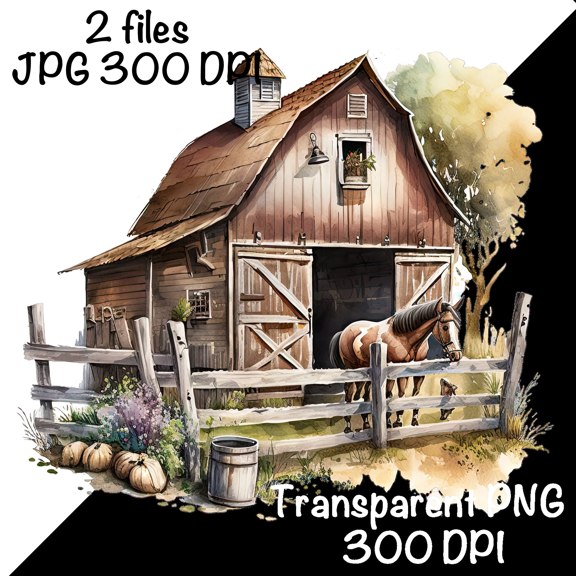 Horse Stable Clipart