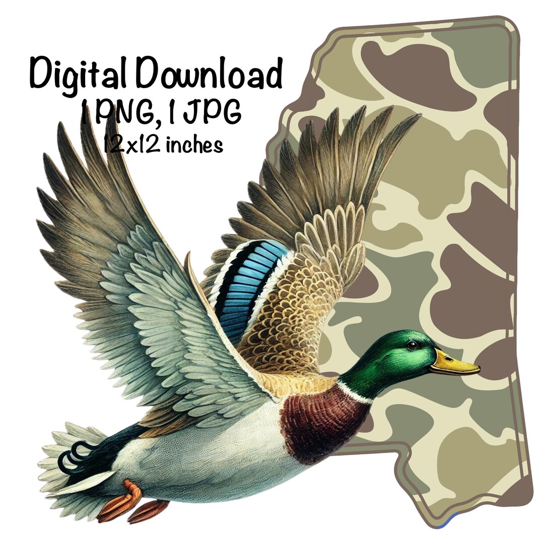 Camo Duck Hunting Sublimation | Duck Hunting PNG DTF | Mississippi ...