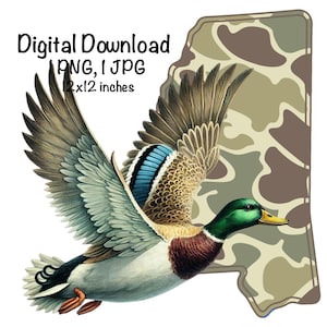 Camo Duck Hunting Sublimation | Duck Hunting PNG DTF | Mississippi ...