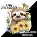 Cute Sloth Clipart Sloth & Spring Flowers PNG Commercial Use Adorable ...
