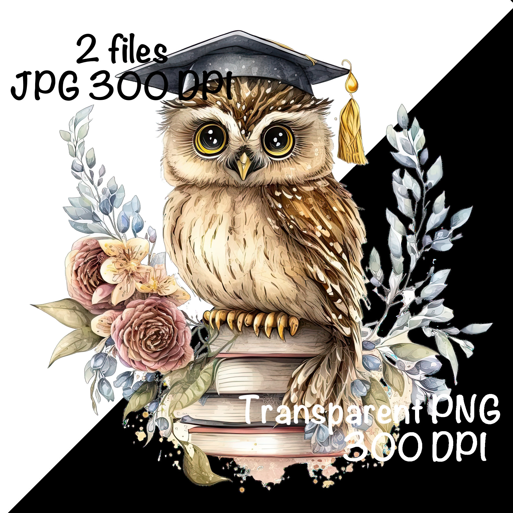 Graduation Owl Clipart Grad Student Owl PNG College Graduation ...