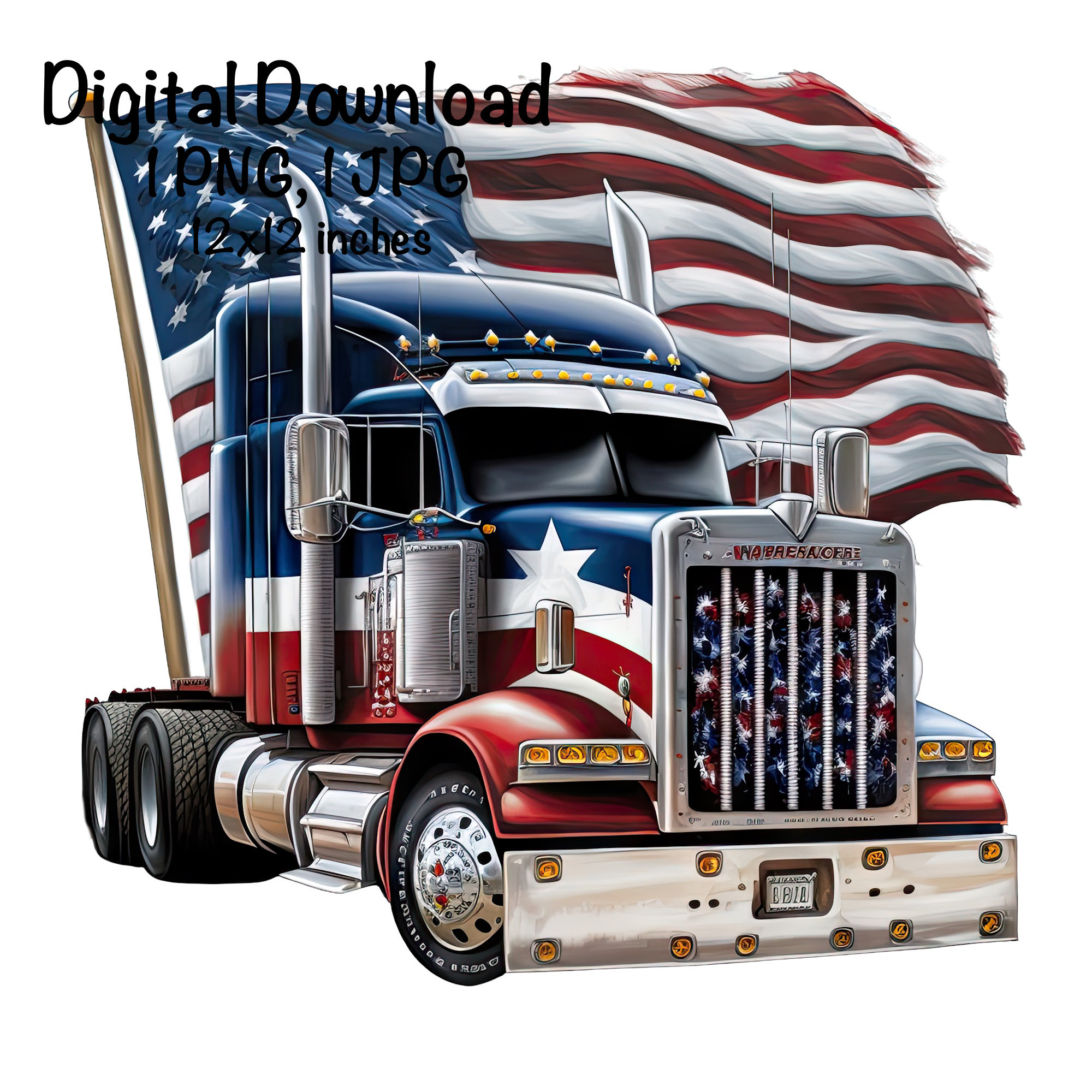 American Flag Semi Truck