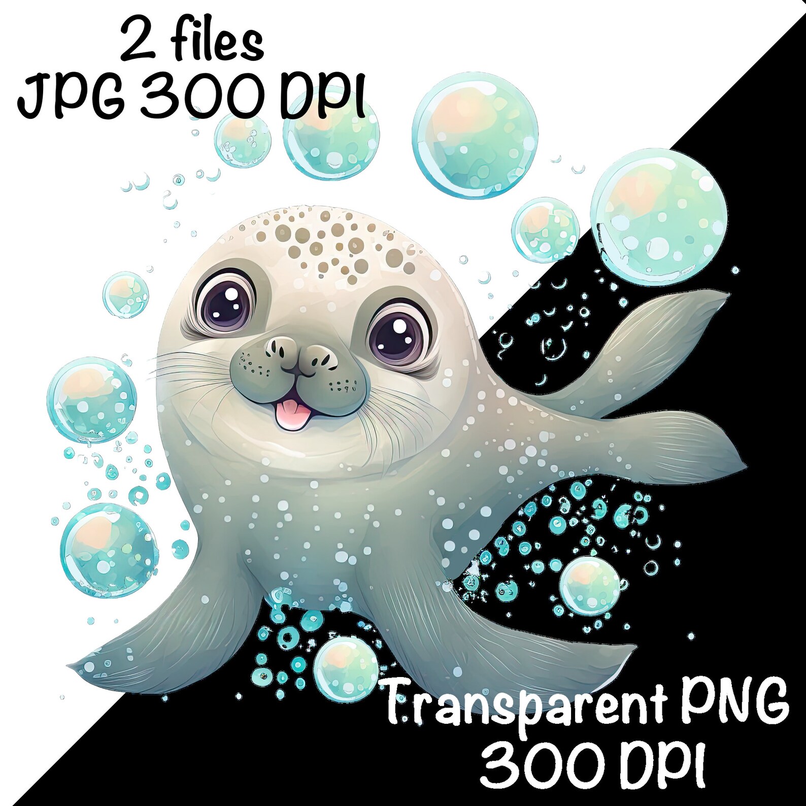 Cute Seal PNG Clipart Ocean Animals Baby Seal PNG Adorable - Etsy