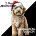 Christmas Golden Doodle Clipart Doodle Dog Christmas Holiday Santa Hat ...