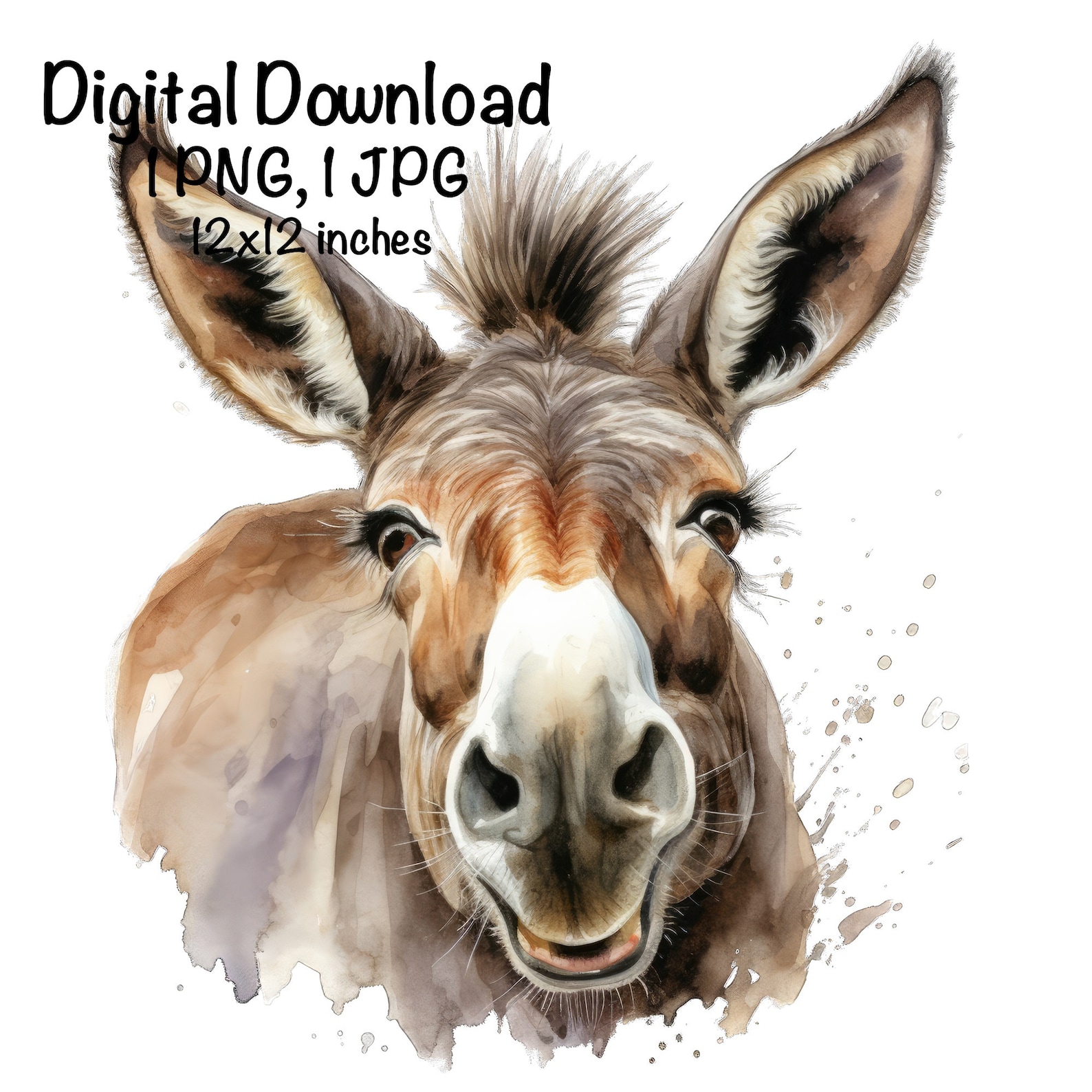 Funny Donkey PNG Clipart Cute Donkey Sublimation Riding PNG - Etsy