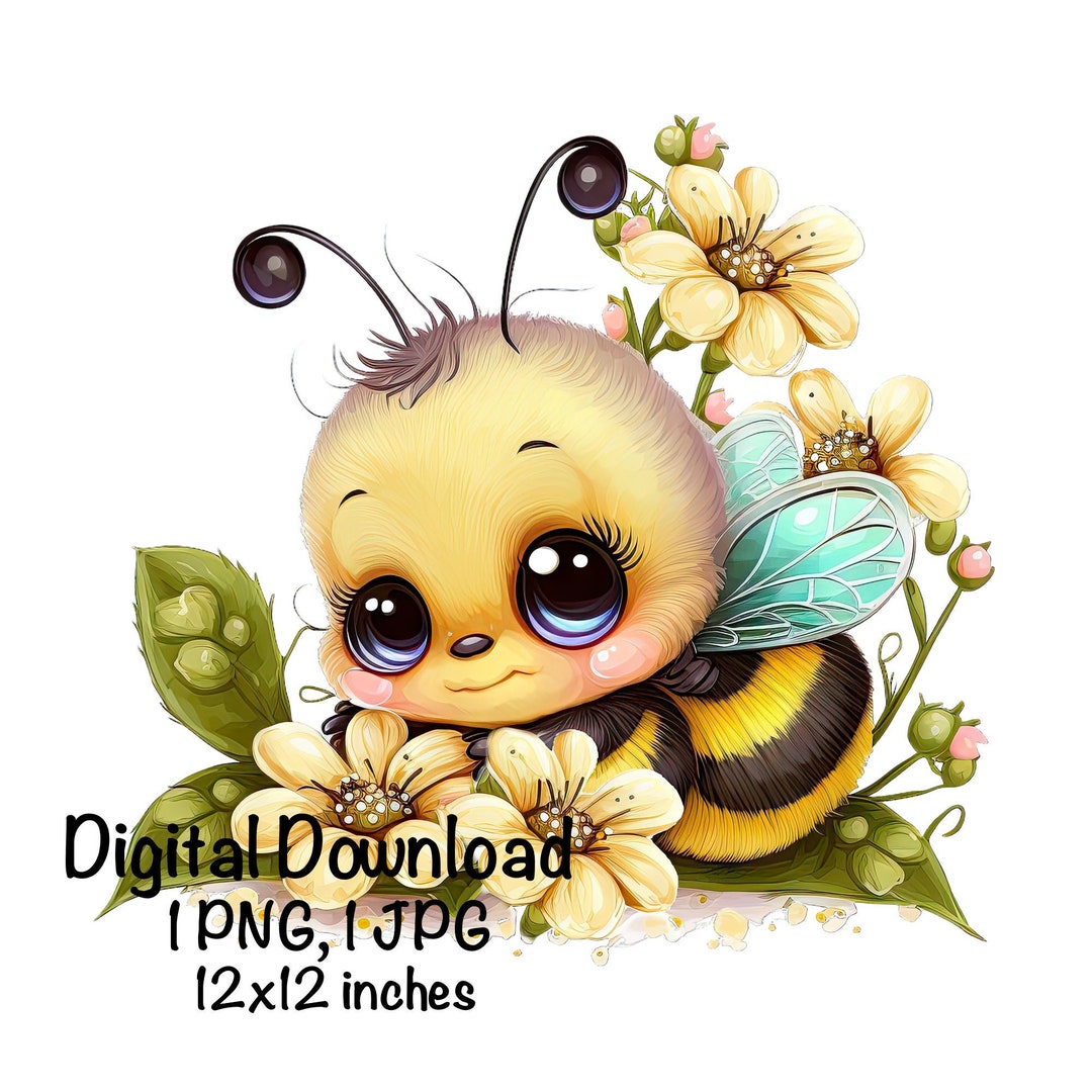 Honeybee, Cute Bee Clipart, Honey Bee Animals Bee PNG, Bee Daisy ...