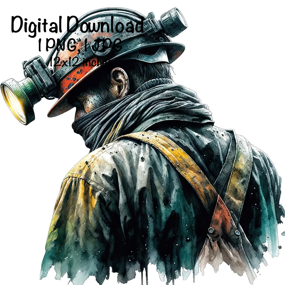 Coal Miner Sublimation | Coal Miner Helmet PNG | Mining PNG | Digital ...