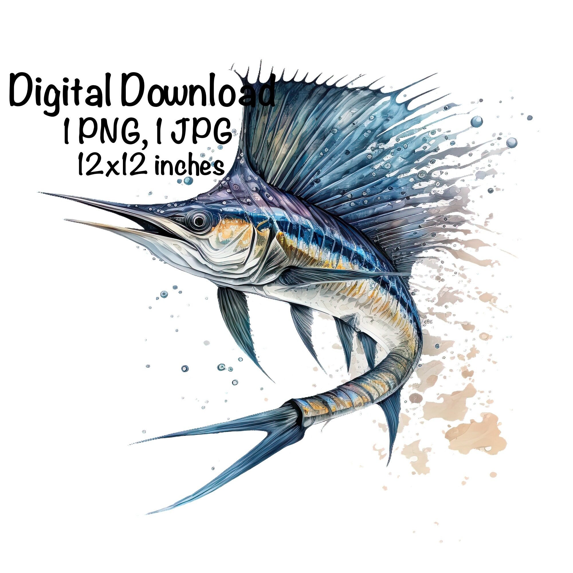 Sailfish Jumping Drawing