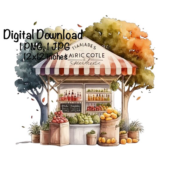Farmers Market Stand Clipart
