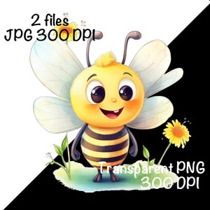 Honeybee, Cute Bee Clipart, Honey Bee Animals Bee PNG, Bee Daisy ...
