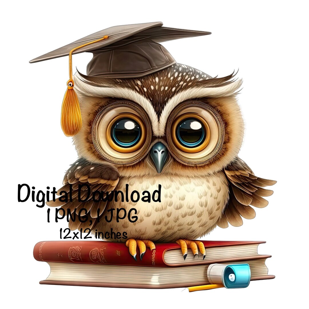 Graduation Owl Clipart Grad Student Owl PNG College Graduation ...