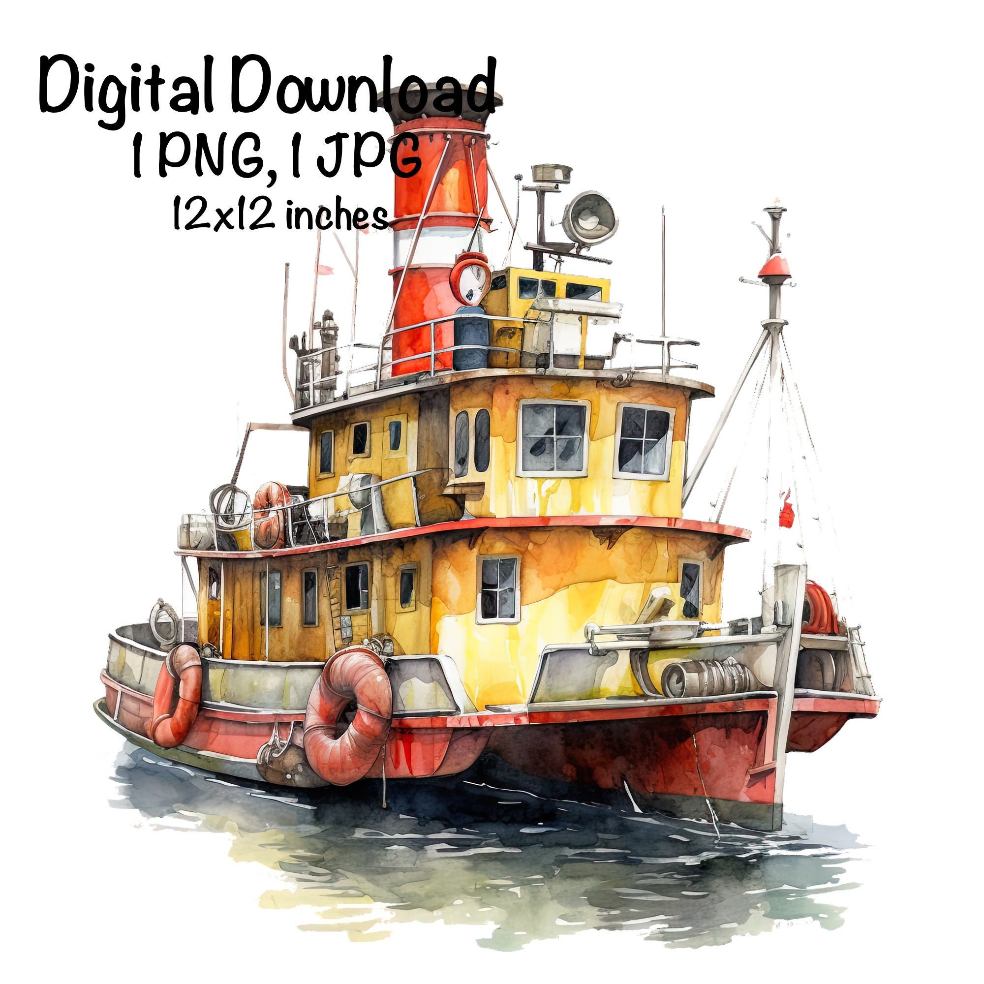 Simple Tugboat Drawing