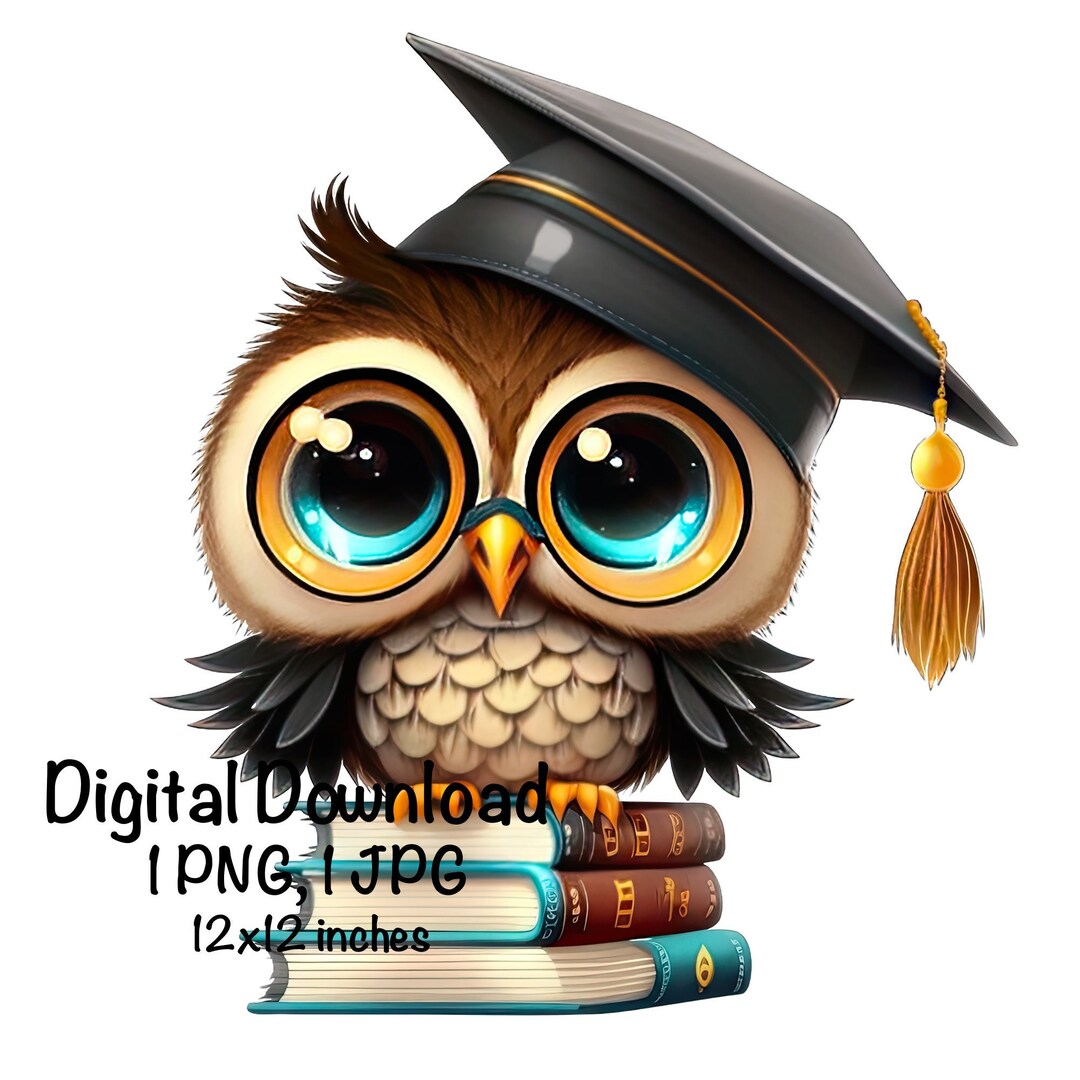 Graduation Owl Clipart Grad Student Owl PNG College Graduation ...