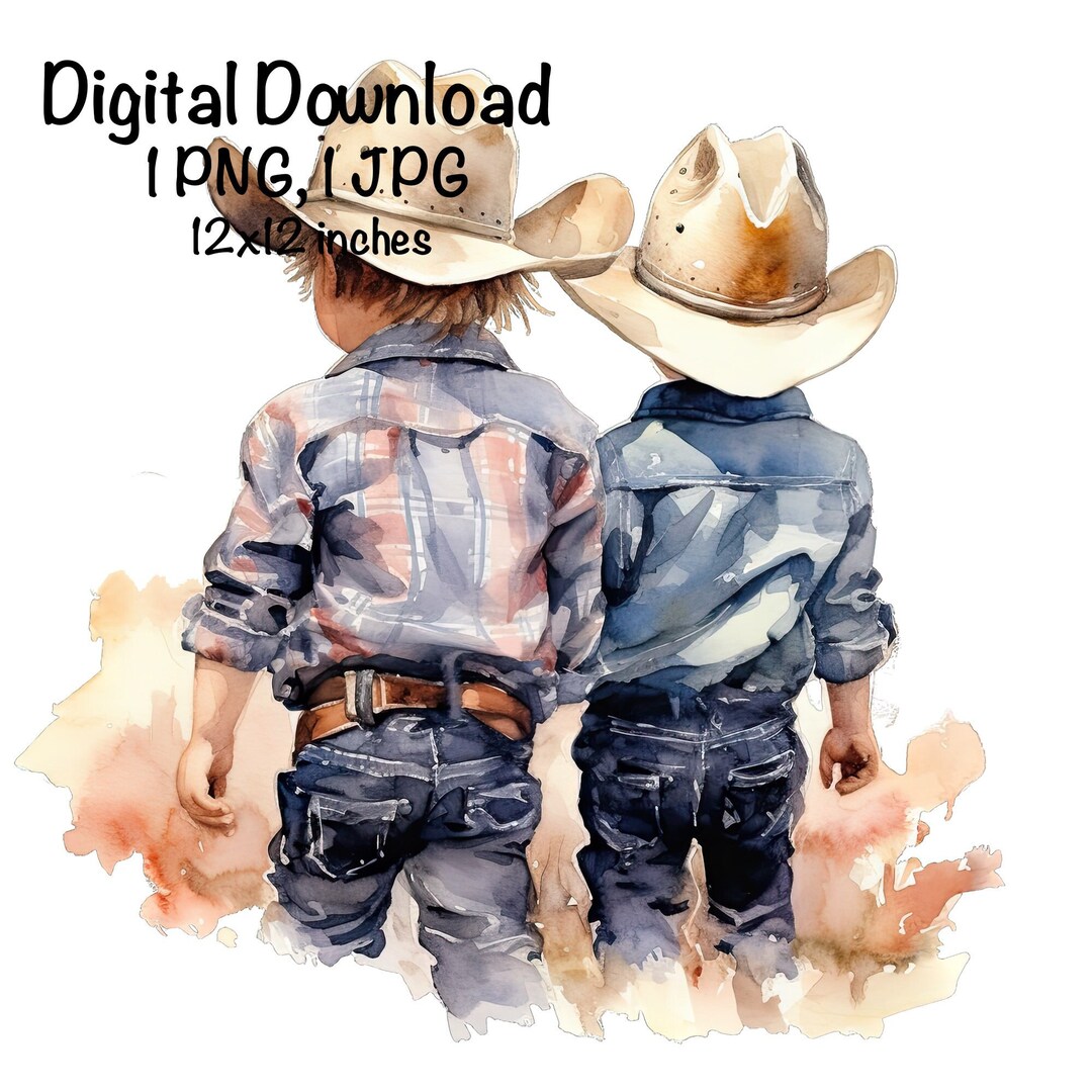 Cowboy Boys PNG Little Country Kids Cowboy Clipart PNG Digital Download ...