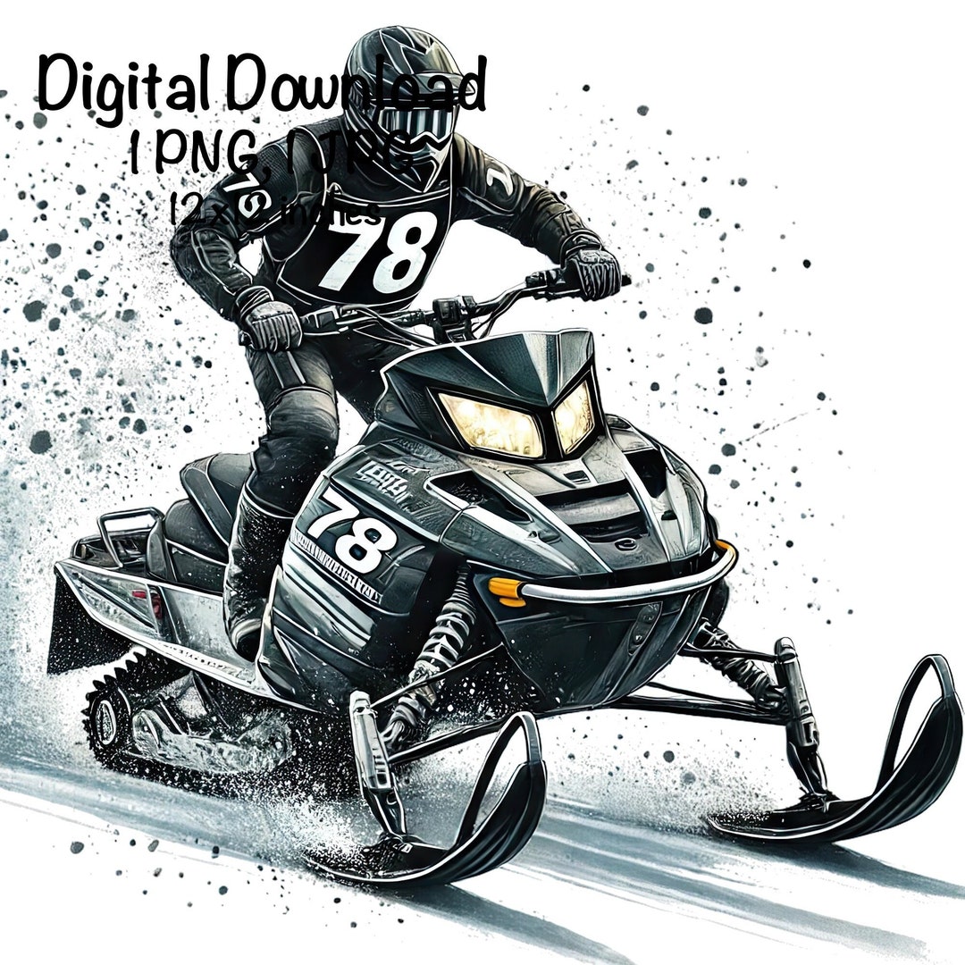 Snowmobile Watercolor, Winter Snowmachine PNG Clipart Motor Sled PNG ...