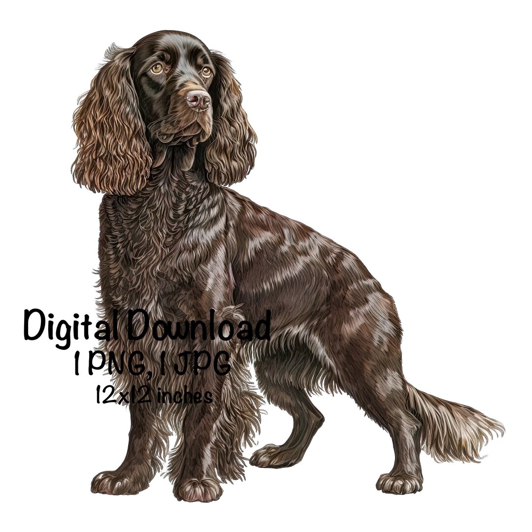 Boykin Spaniel Dog Watercolor Clipart Bokin Cute Dog PNG Commercial Use ...