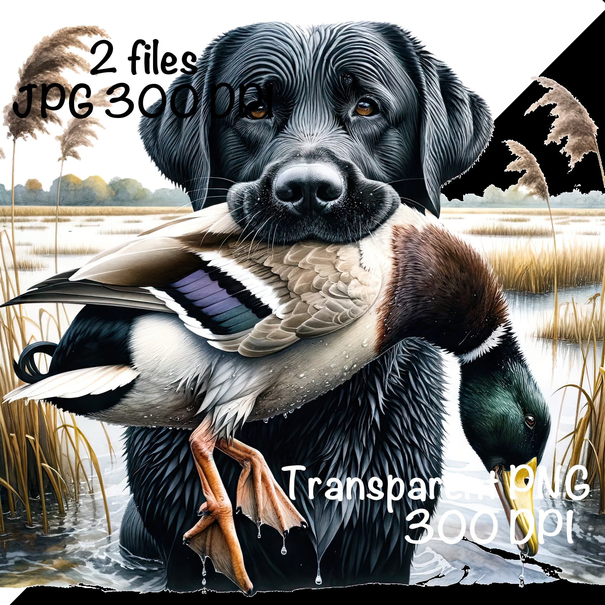 Zwarte Labrador Eend Jacht Schilderij Lokeenden / Jacht En Outdoor
