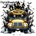 Halloween School Bus PNG Spooky School Bus Driver Vehicle Bus Clipart ...