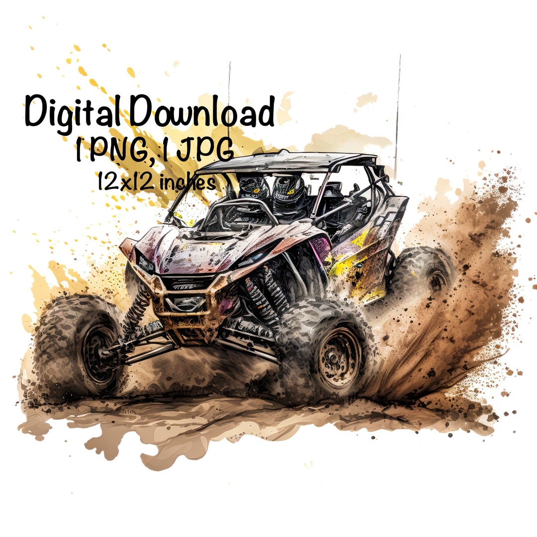 UTV Watercolor, Utv Utility Task Vehicle Boys Clipart Off-road ...