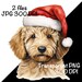 Christmas Golden Doodle Clipart Doodle Dog Christmas Holiday Santa Hat ...