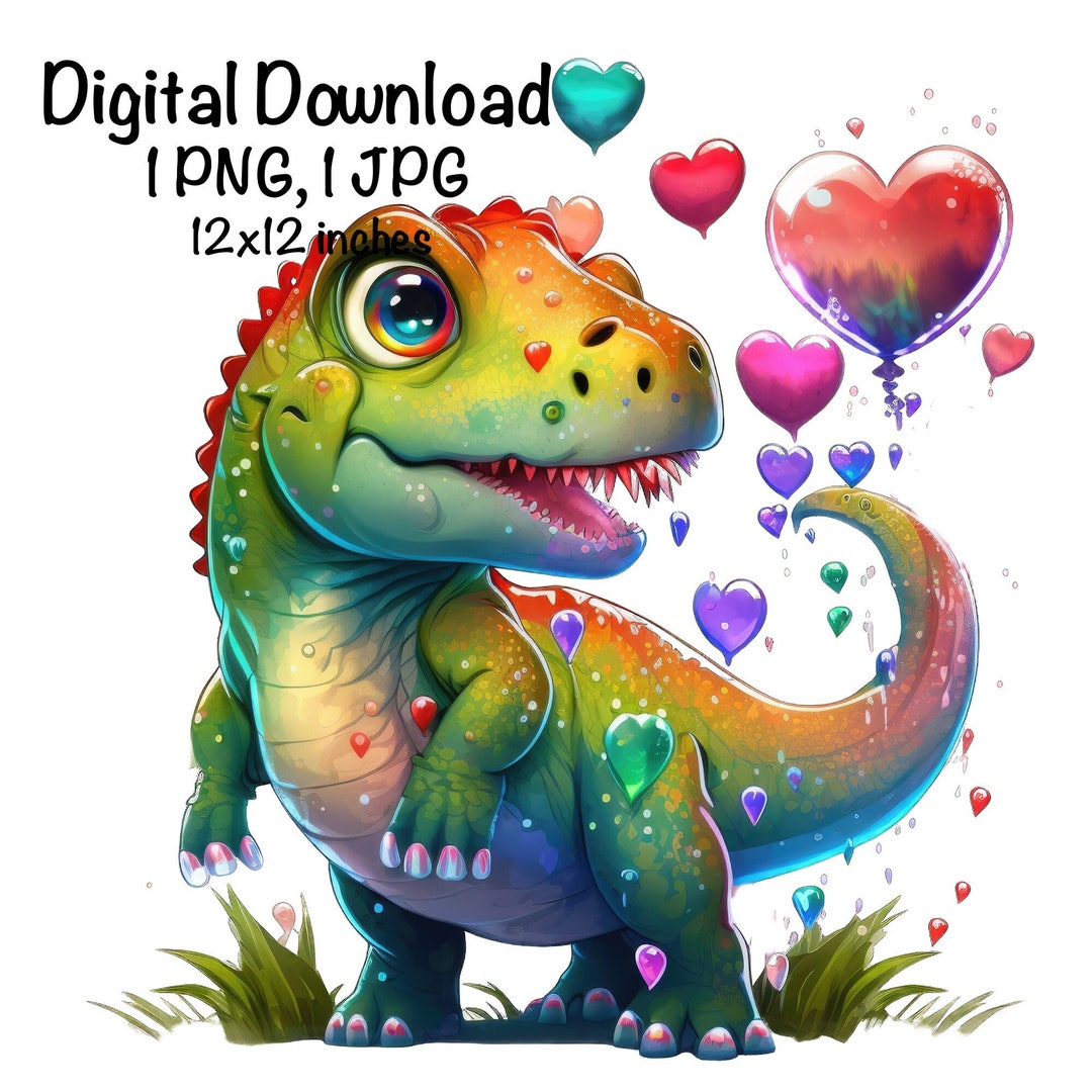 Cute Rainbow Dinosaur Png Dino Prehistoric Animals PNG Dinosaurs ...