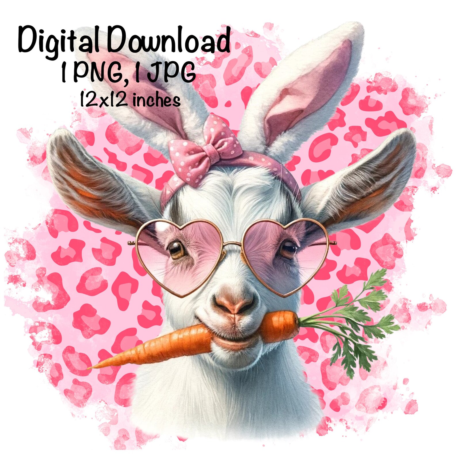 Easter Farm Goat Sublimation PNG, Highland Goat Easter Holiday PNG ...