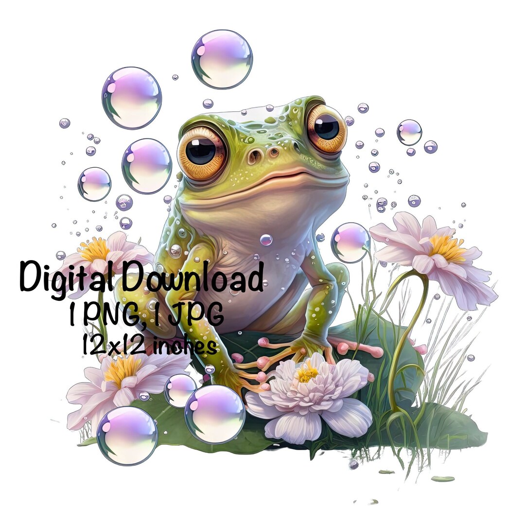Frog, Cute Frog Clipart, Woods Forest Animals Frog PNG, Frog Water ...