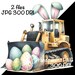 Easter Bulldozer Sublimation PNG, Bunny Construction Digger Boys PNG ...