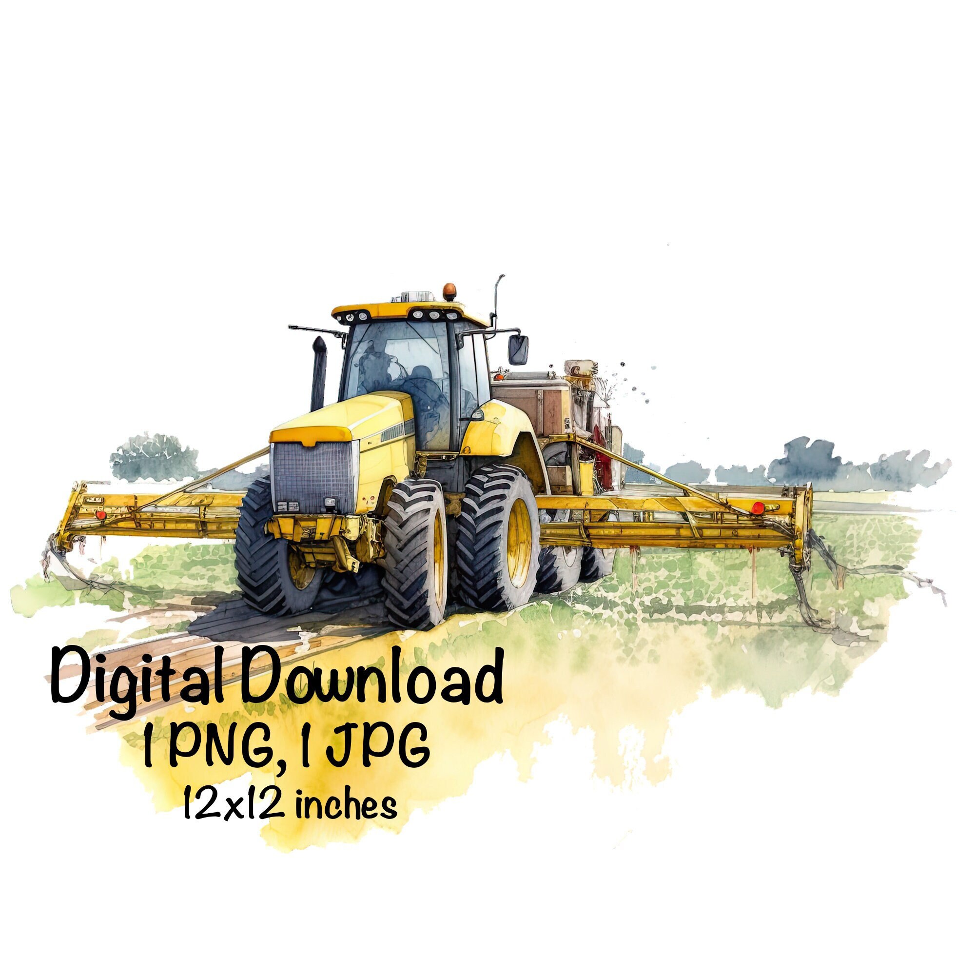 Yellow Tractor Clipart