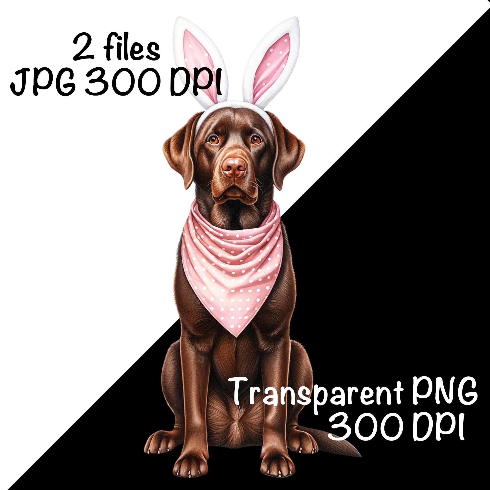 Easter Labrador PNG, Easter Bunny Labrador Dog Sublimation, Hunting PNG ...