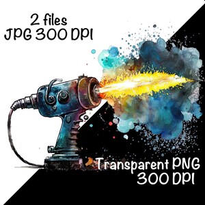 Welder Watercolor Welding Torch Clipart Iron Worker PNG Commercial Use ...