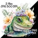 Cute Alligator Clipart Alligator & Spring Flowers PNG Commercial Use ...